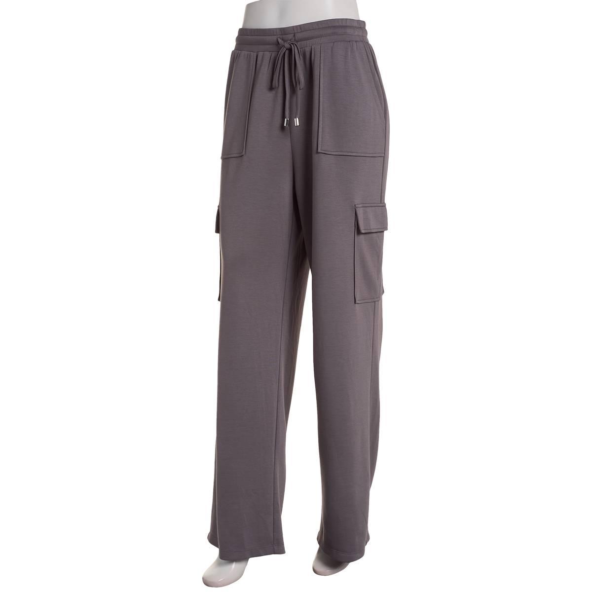 Click here for Womens Runway Ready Wide Leg Solid Cargo Pocket Pa... prices