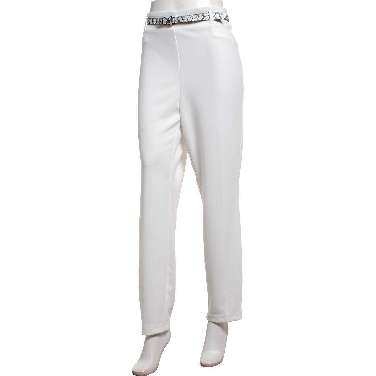 Click here for Womens Soho Apparel Straight Leg Snake Belt Crepe... prices