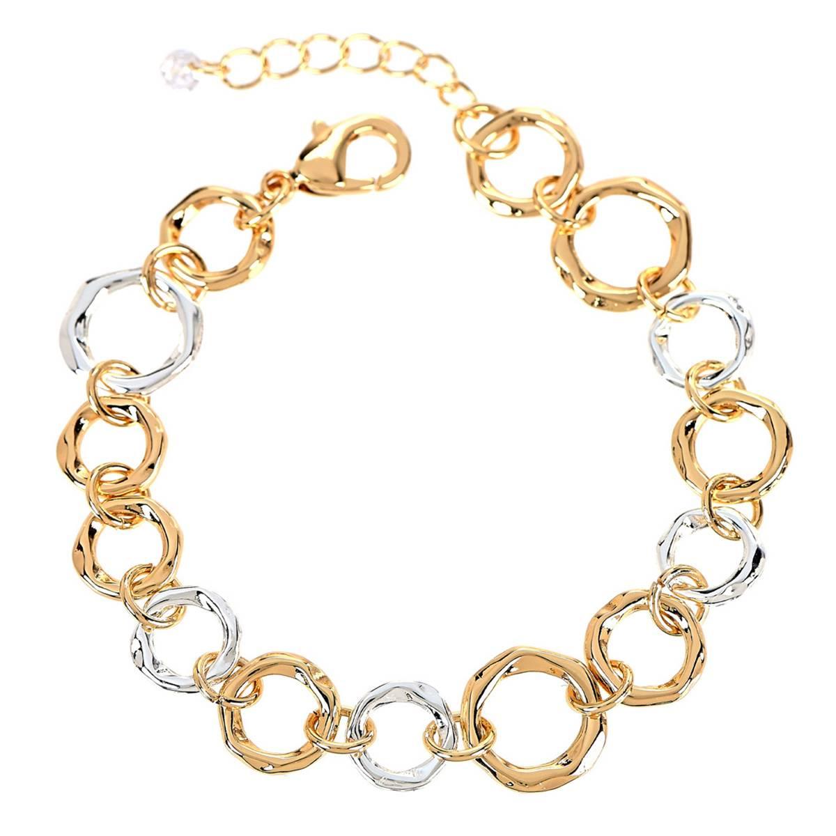 Click here for Design Collection Two-Tone Circle Link Bracelet prices