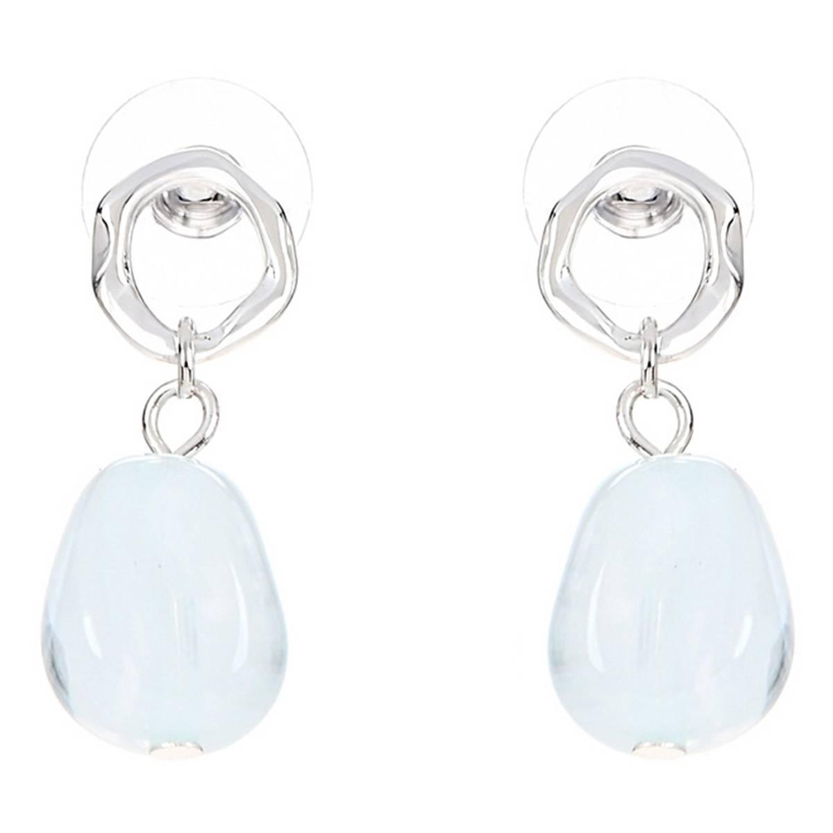 Click here for Design Collection Silver Link & Blue Drop Earrings prices