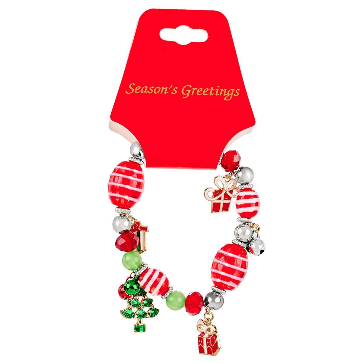 Click here for Christmas Charm Bracelet with Beads & Tree Accents prices