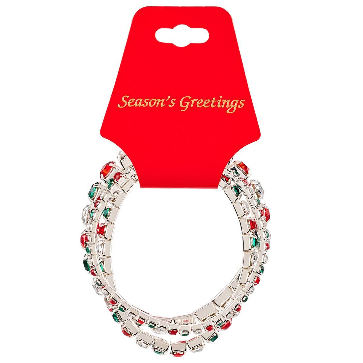 Click here for Triple Strand Holiday Bracelet with Acrylic Stones prices