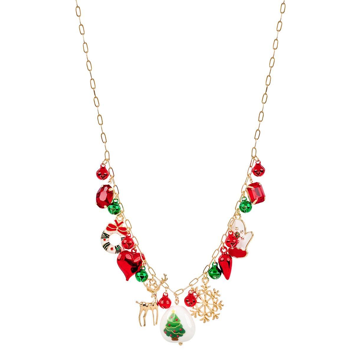 Click here for Bells & Christmas Tree Charm Necklace prices
