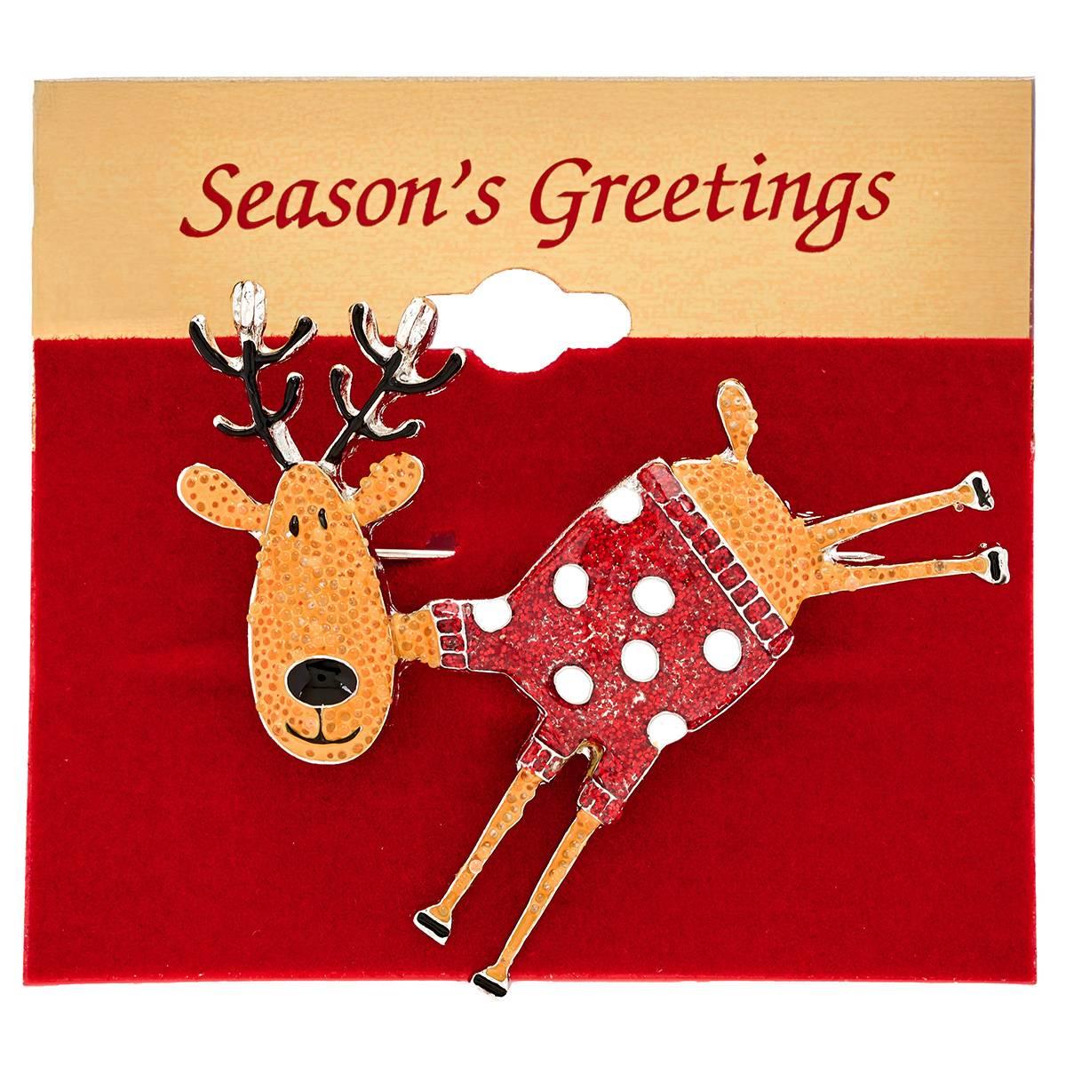 Click here for Silver Reindeer in Sweater Pin prices