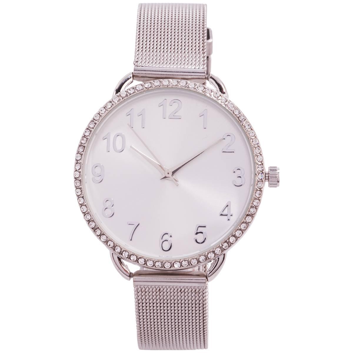 Click here for Womens Silver-Tone Crystal Accent Watch - 14332S-0... prices