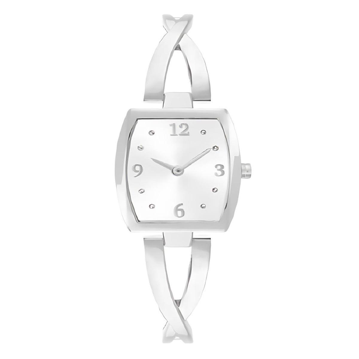 Click here for Womens Shiny Silver Tone Metal Analog Watch - 1492... prices