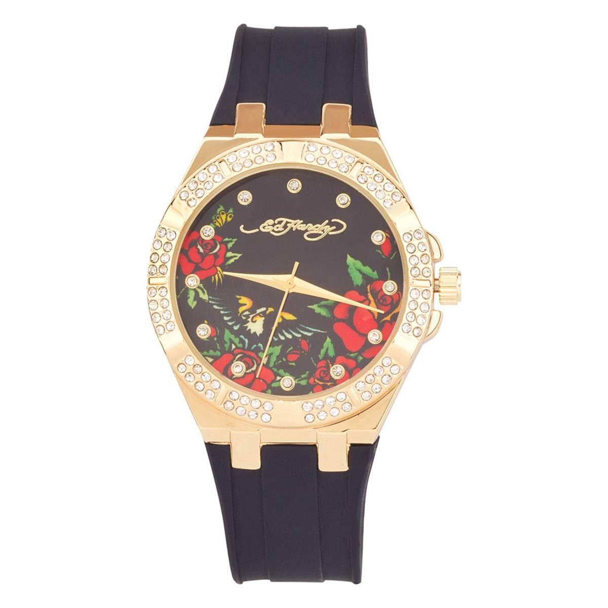 Click here for Womens Ed Hardy Crystal Analog Watch - 14974G-42-G... prices