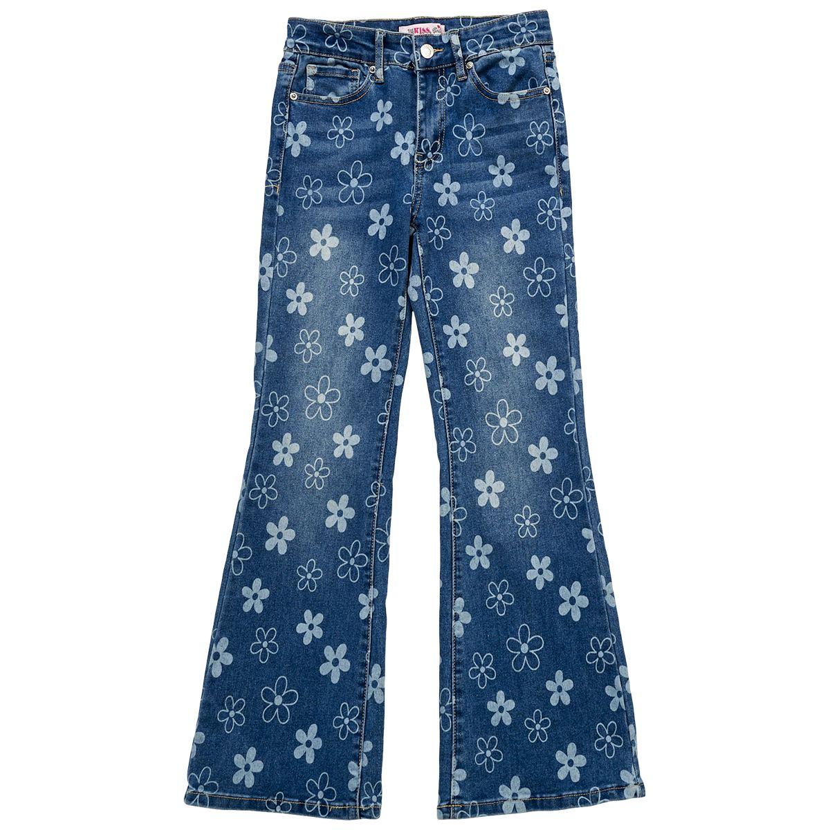 Click here for Girls (7-16) 1st Kiss(R) Flower Print Flare Jeans prices