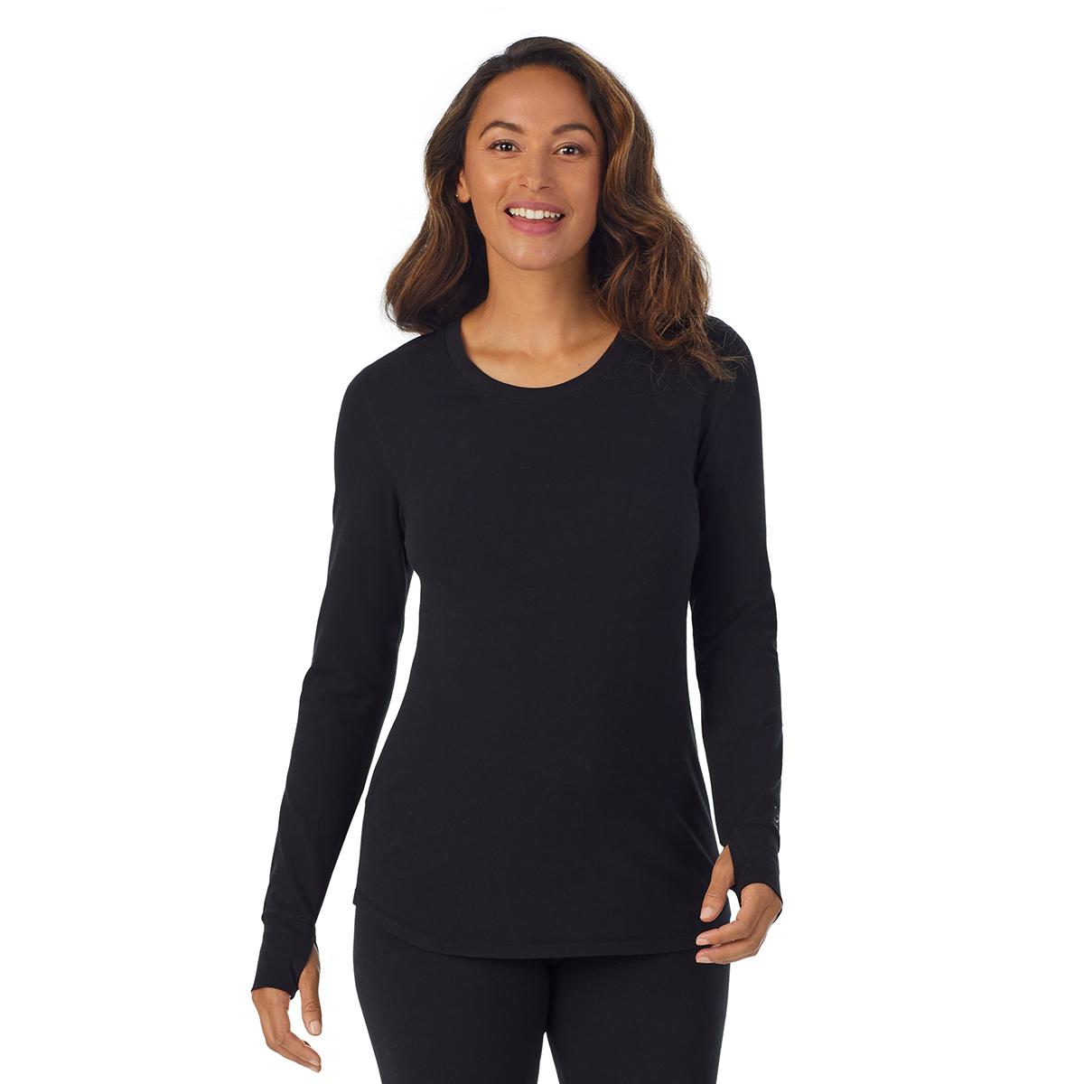 Click here for Womens Cuddl Duds(R) Cotton Wear Long Sleeve Scoop... prices