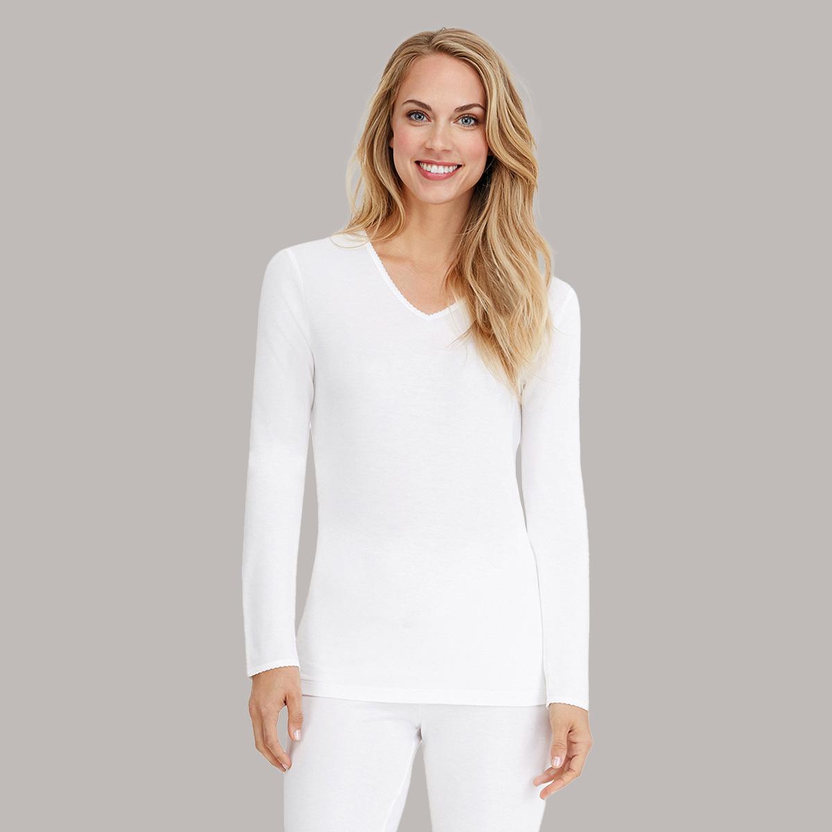 Click here for Womens Cuddl Duds Softwear Long Sleeve V-Neck Tee... prices