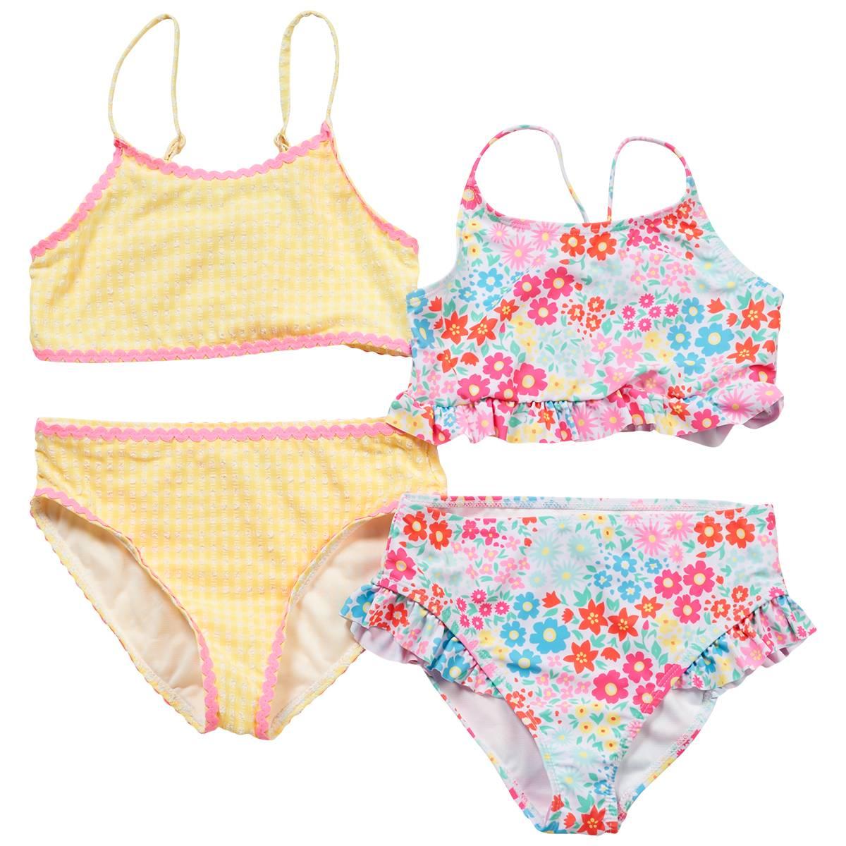 Click here for Girls (7-12) Be Magical 4pc. Floral/Gingham Swim S... prices