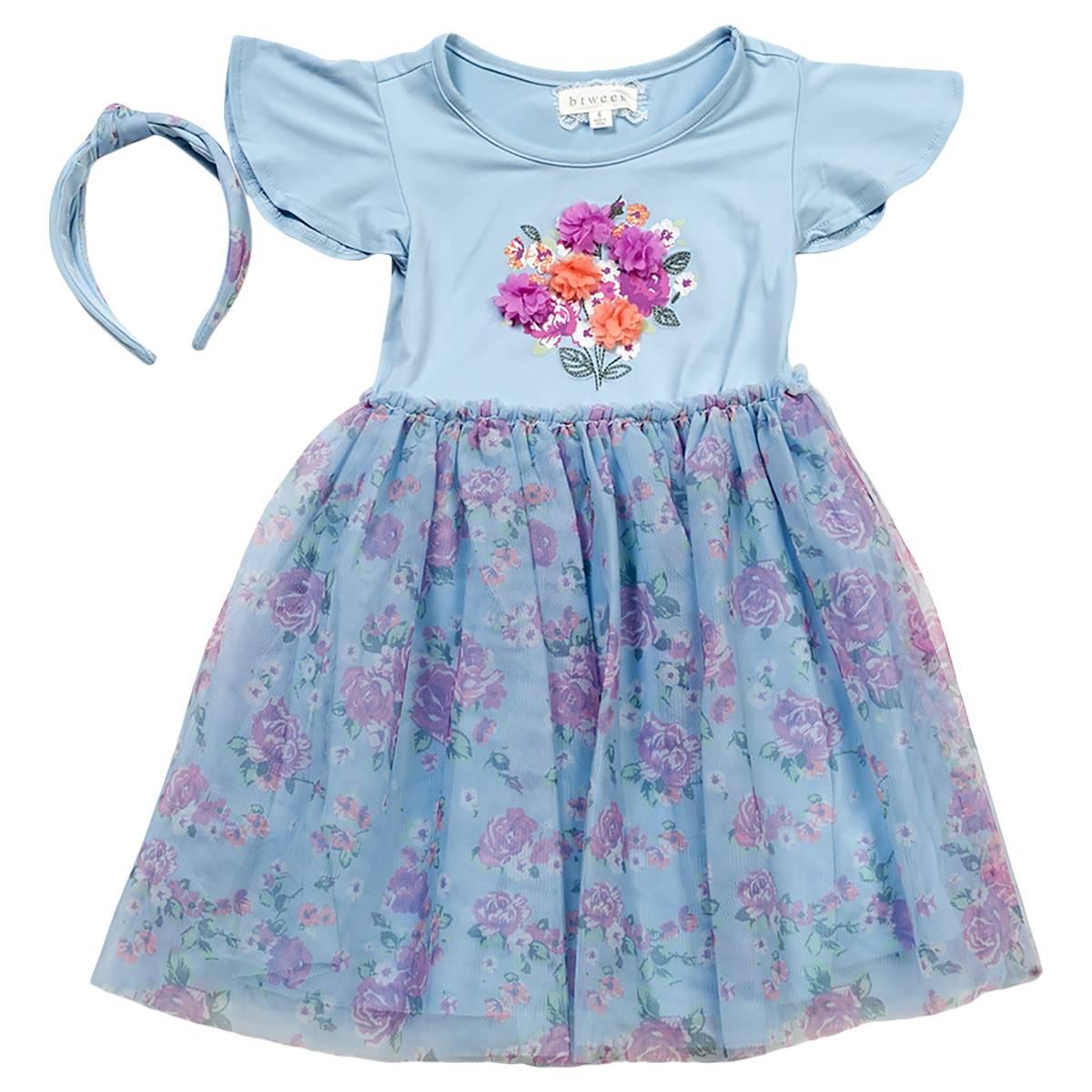 Click here for Girls (4-6x) BTween(R) Flutter Sleeve Floral Bouqu... prices