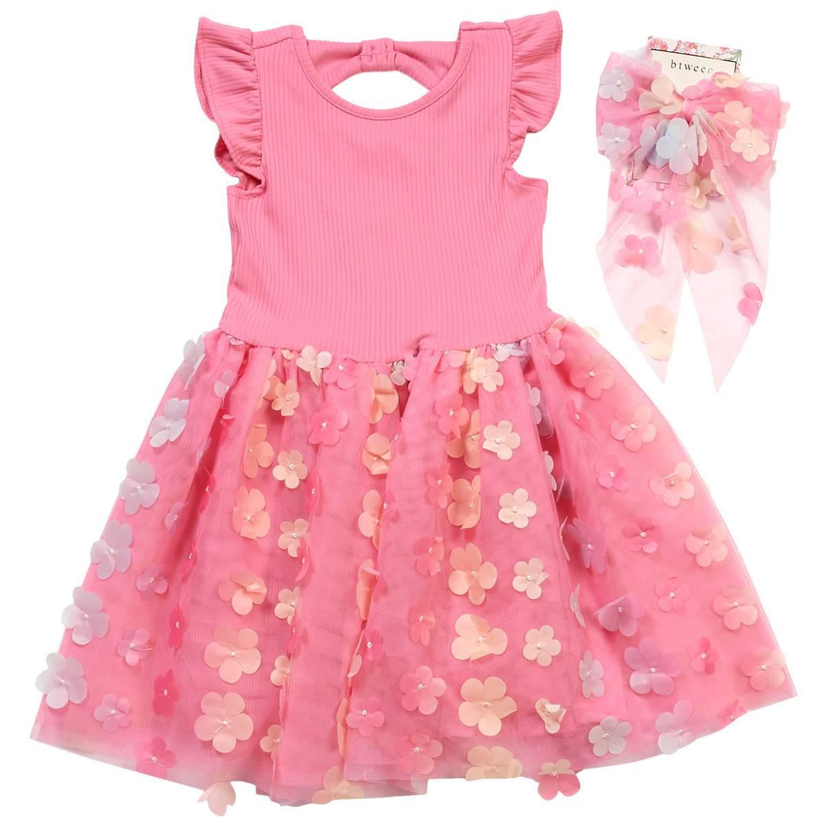 Click here for Girls (4-6x) BTween(R) Ribbed Multi Flowers Tutu D... prices