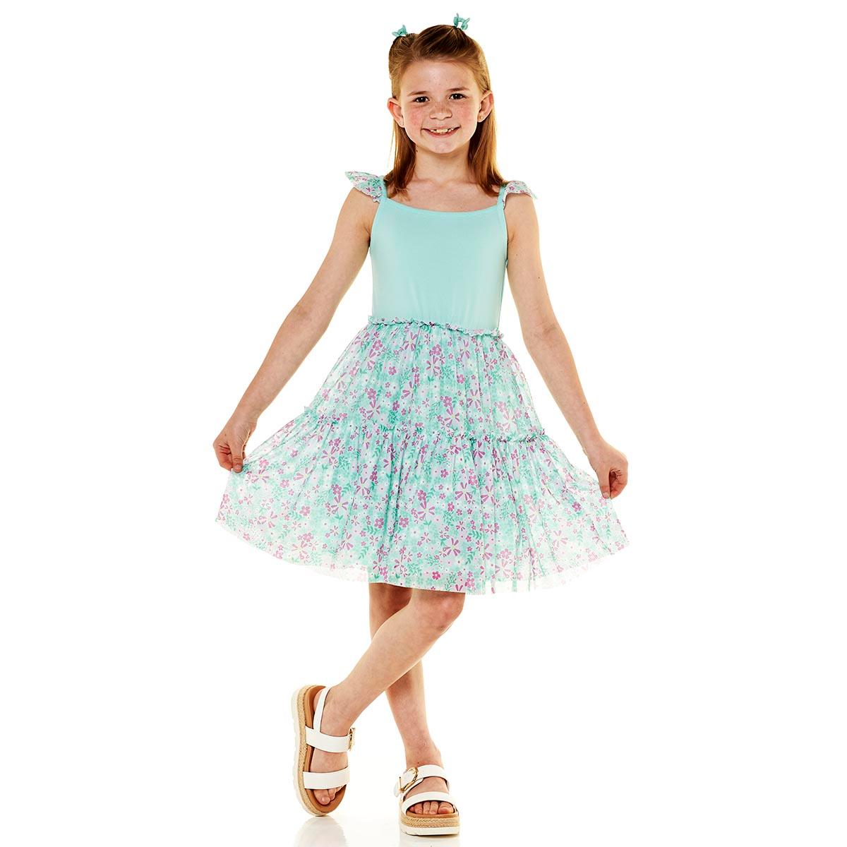Click here for Girls (4-6x) BTween(R) Flower Meadow Tutu Dress wi... prices