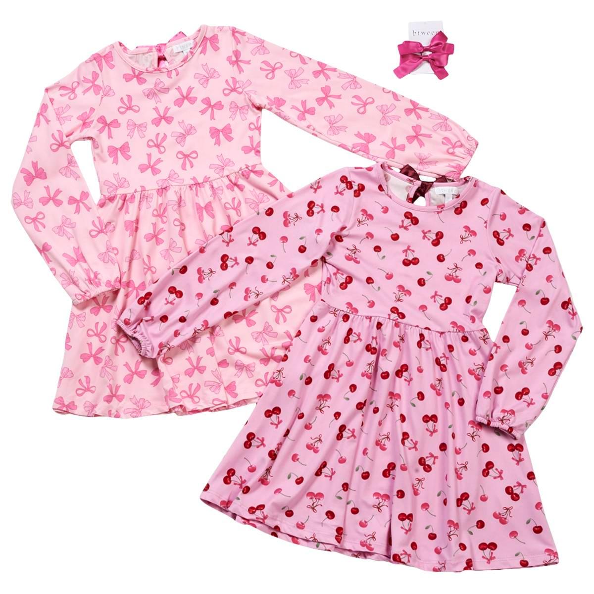 Click here for Girls (4-6x) BTween(R) 2pk. Long Sleeve Cherry/Bow... prices