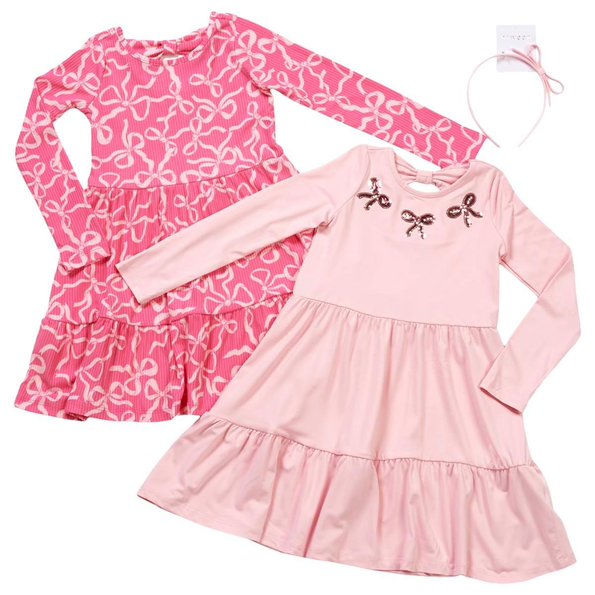 Click here for Girls (4-6x) BTween(R) 2pk. Long Sleeve Bow Tiered... prices