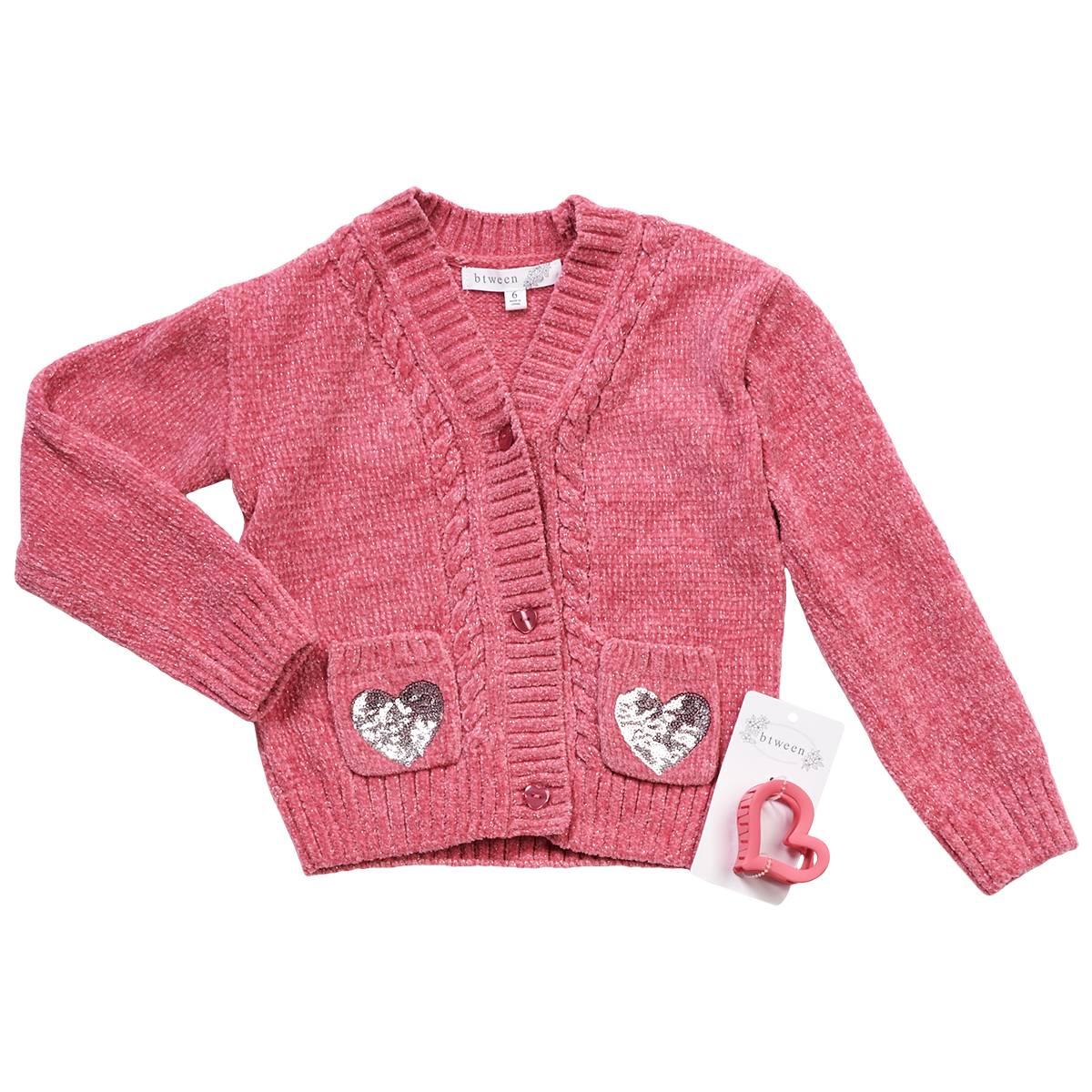 Click here for Girls (4-6x) BTween(R) Chenille Lurex Sequin Heart... prices