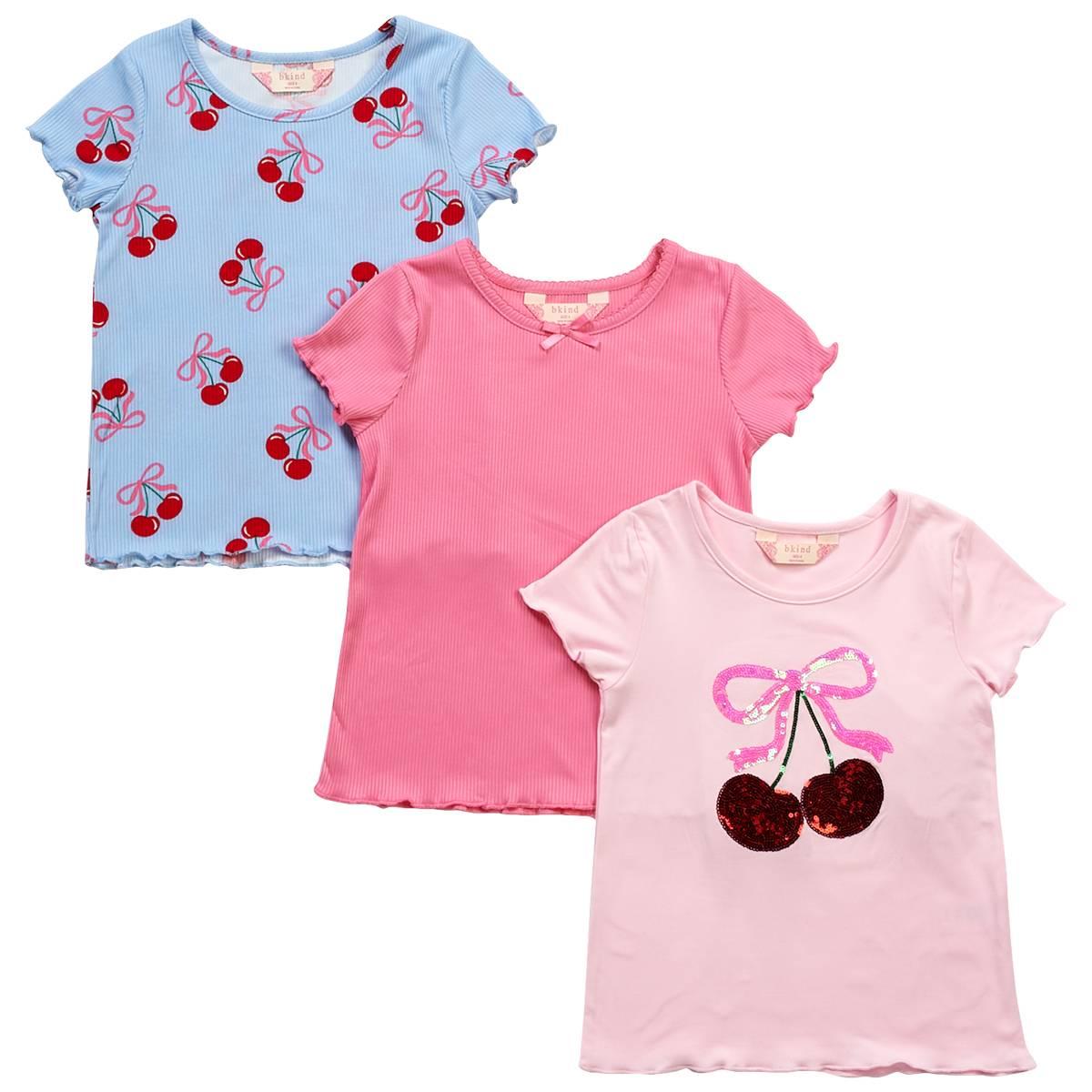 Click here for Girls (4-6x) Bkind 3pk. Short Sleeve Cherry Lettuc... prices