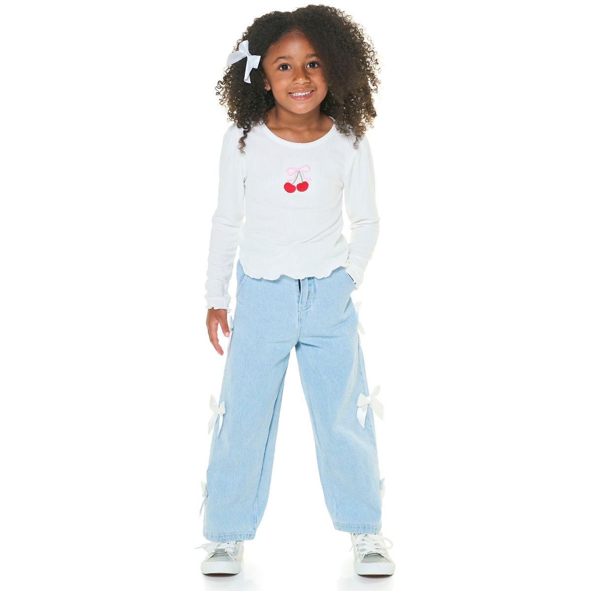 Click here for Girls (4-6x) BTween(R) Long Sleeve Cherry Top w/ W... prices
