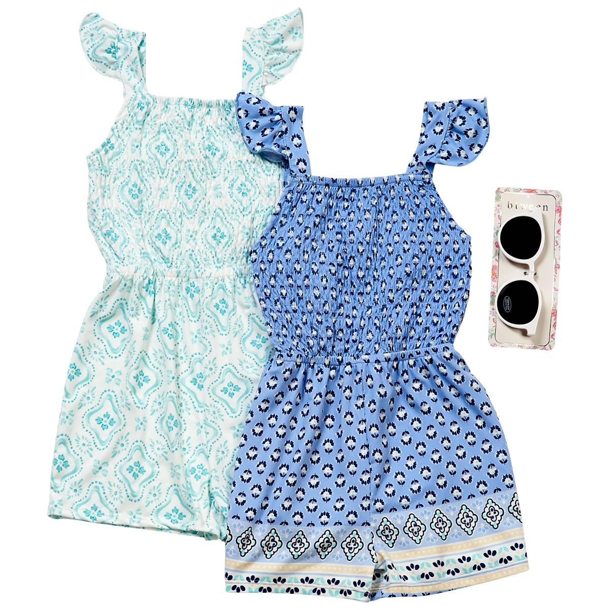 Click here for Girls (4-6x) BTween(R) 2pk. Smocked Floral/Medalli... prices