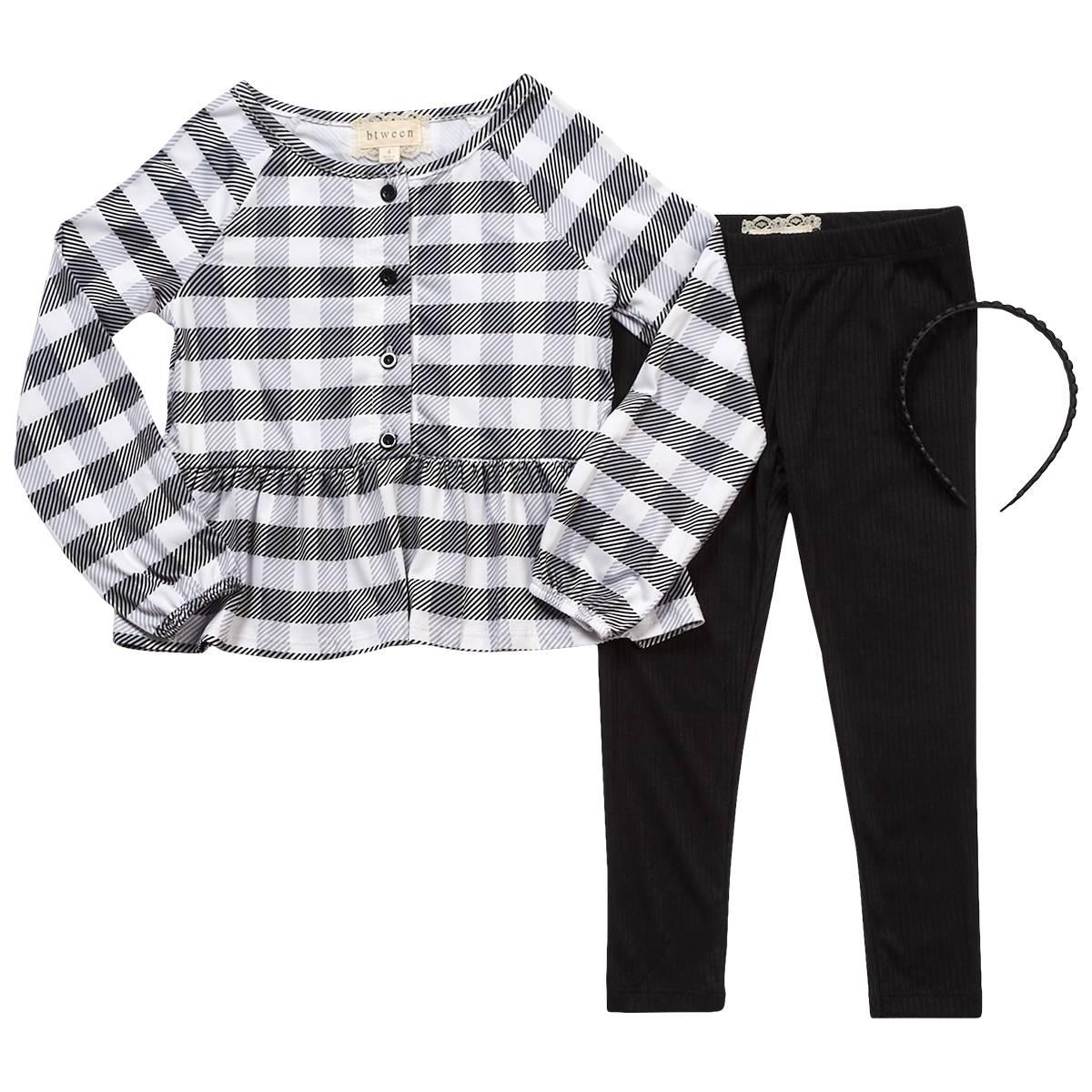 Click here for Girls (4-6x) BTween(R) Plaid Long Sleeve Button To... prices