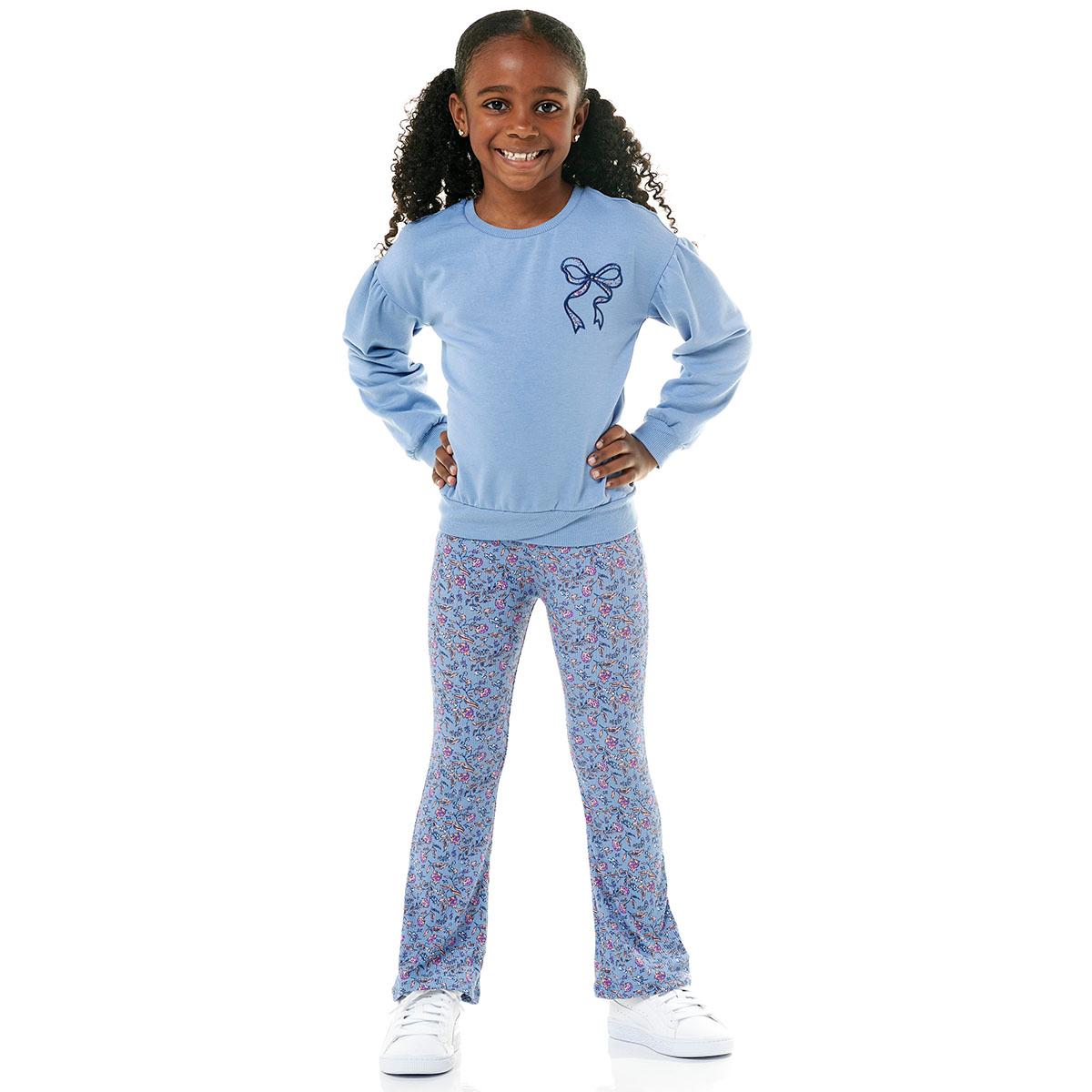 Click here for Girls (4-6x) BTween(R) Drop Shoulder Bow Top & Fla... prices