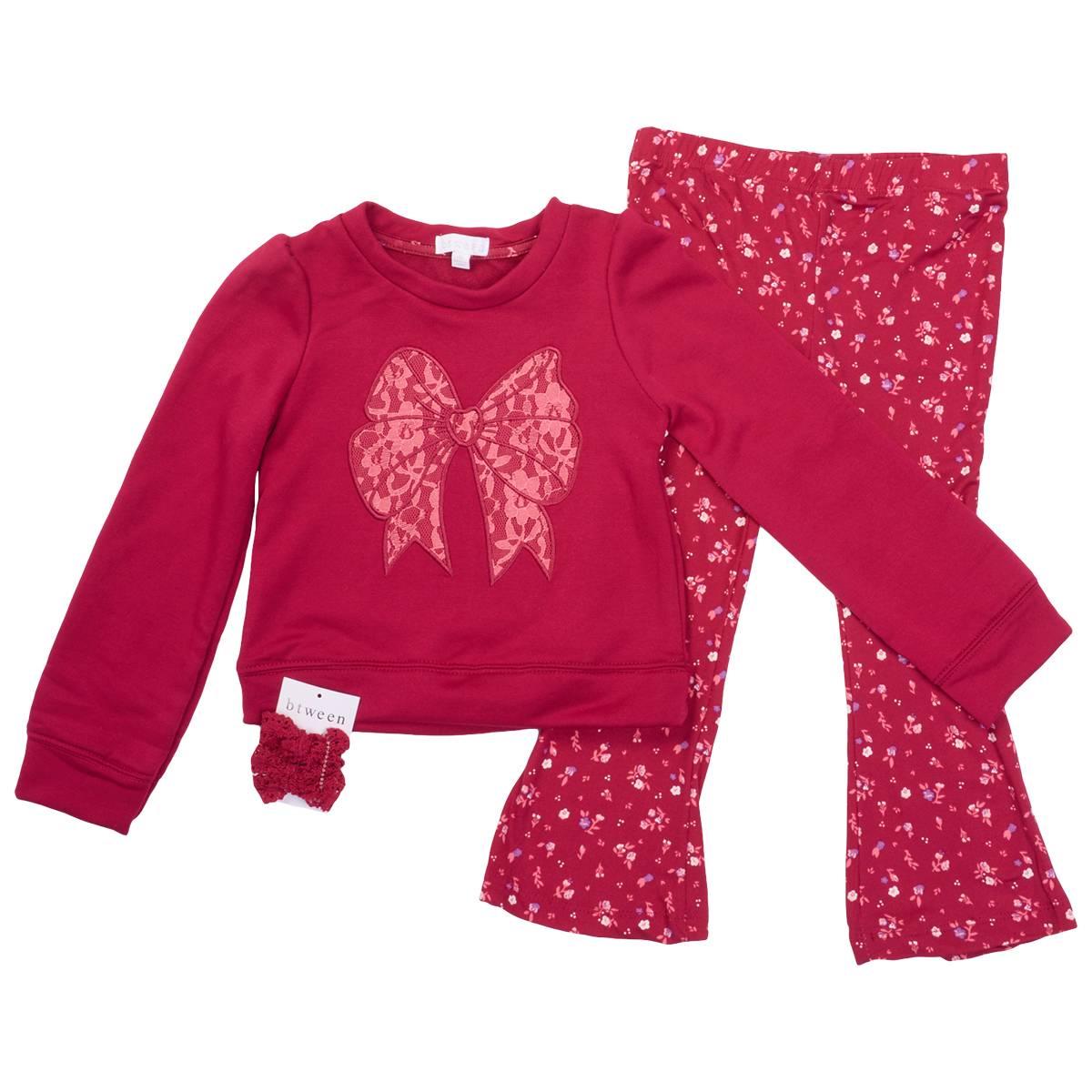 Click here for Girls (4-6x) BTween(R) Lace Bow Top with Ditsy Fla... prices