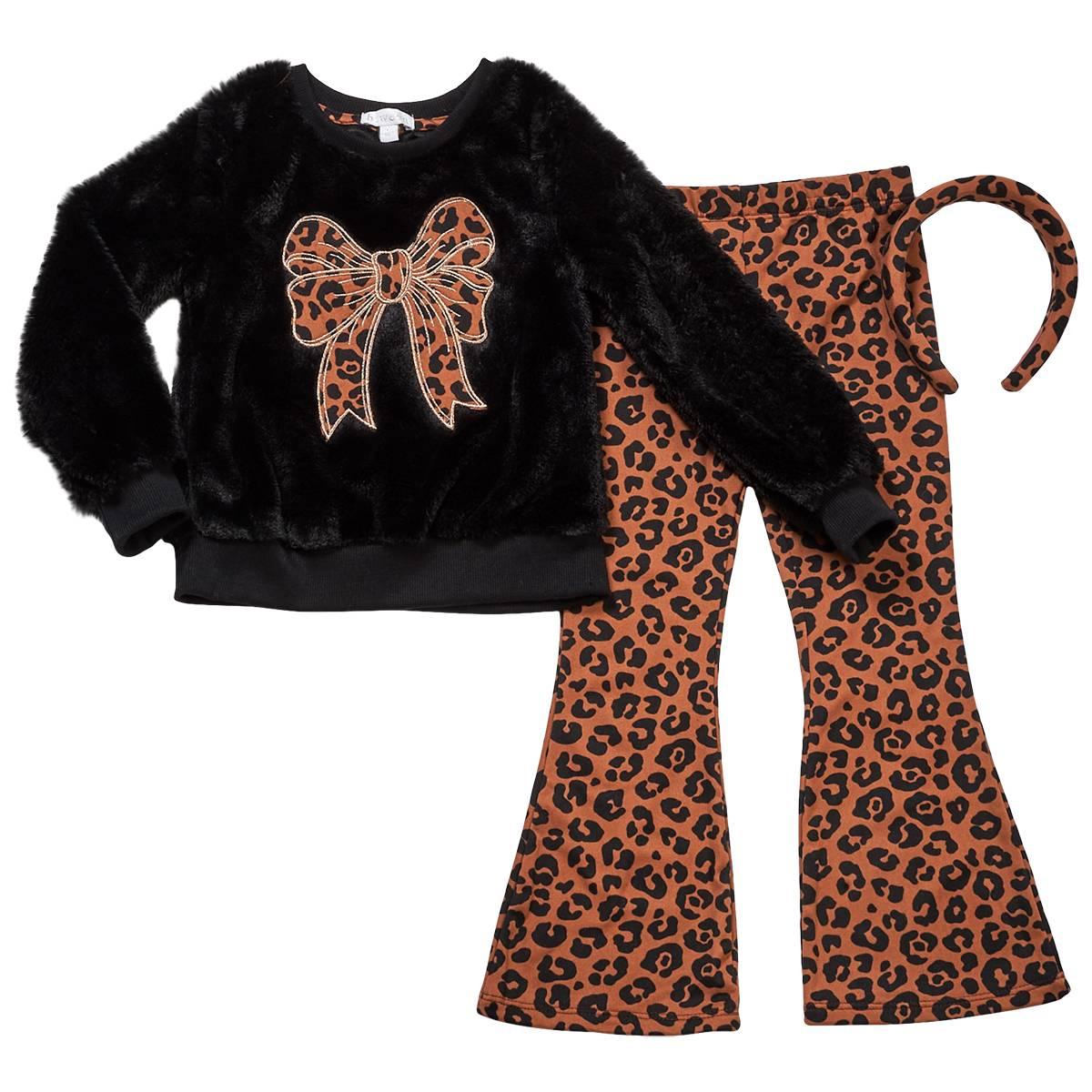 Click here for Girls (4-6x) BTween(R) Bow Minky Pullover & Leopar... prices