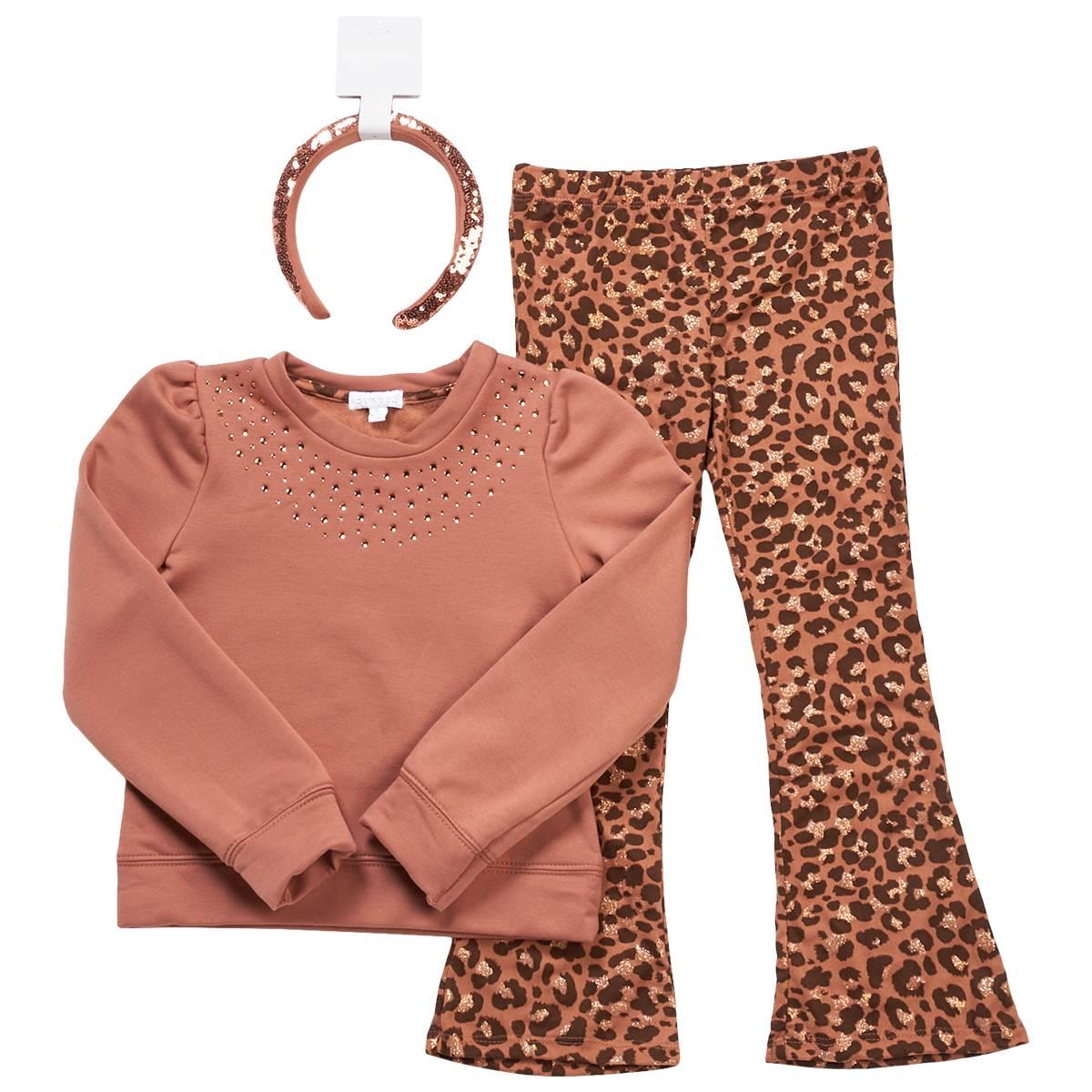 Click here for Girls (4-6x) BTween(R) Rhinestone Top & Leopard Fl... prices