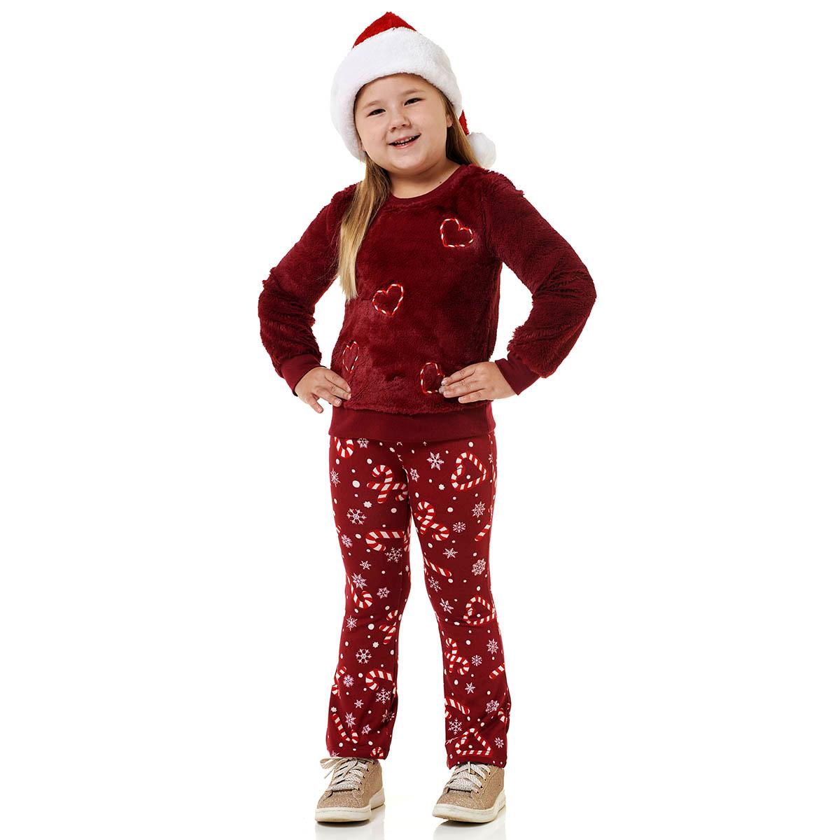 Click here for Girls (4-6x) BTween(R) Candy Cane Heart Minky Top... prices