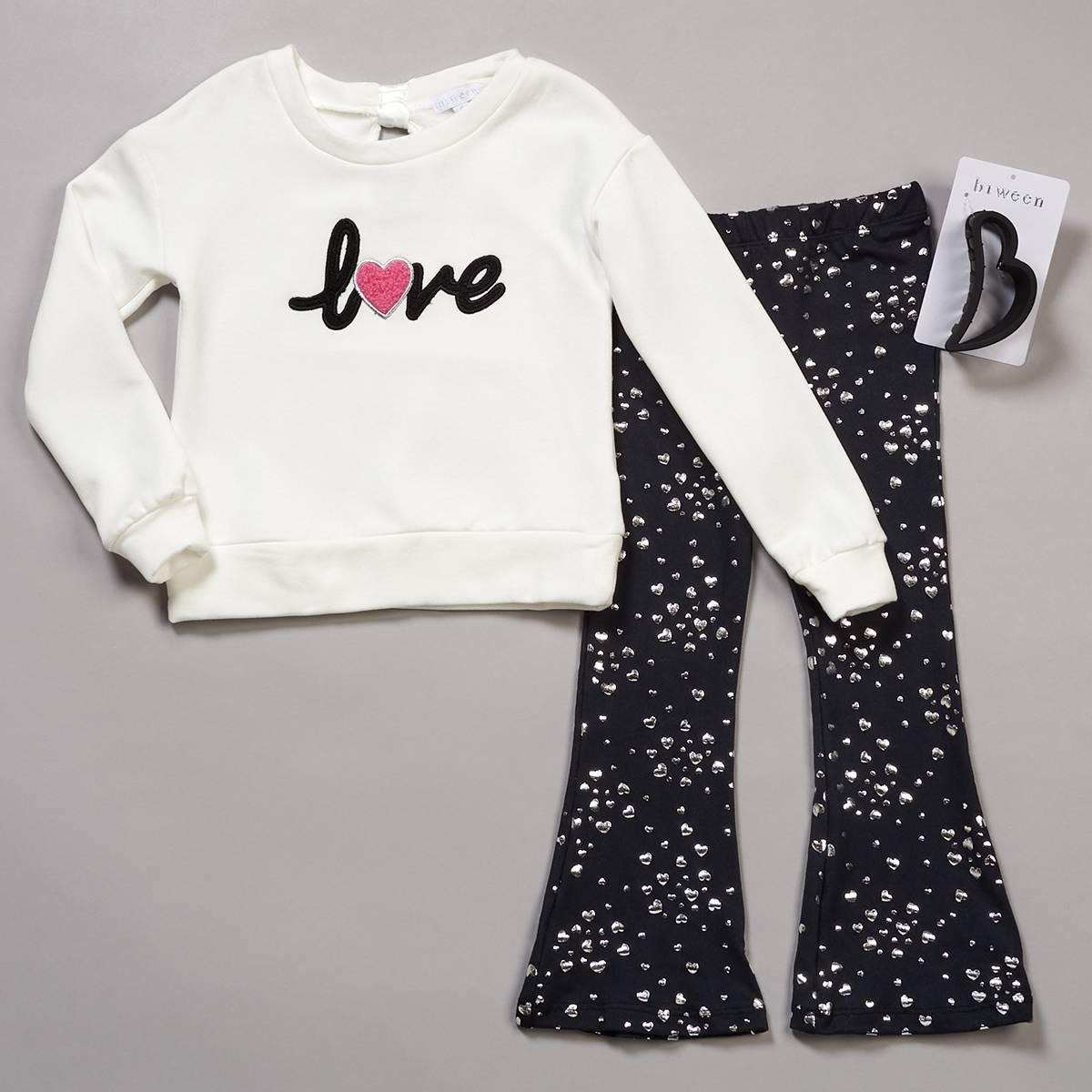 Click here for Girls (4-6x) BTween(R) Love Sweatshirt w/ Heart Fl... prices