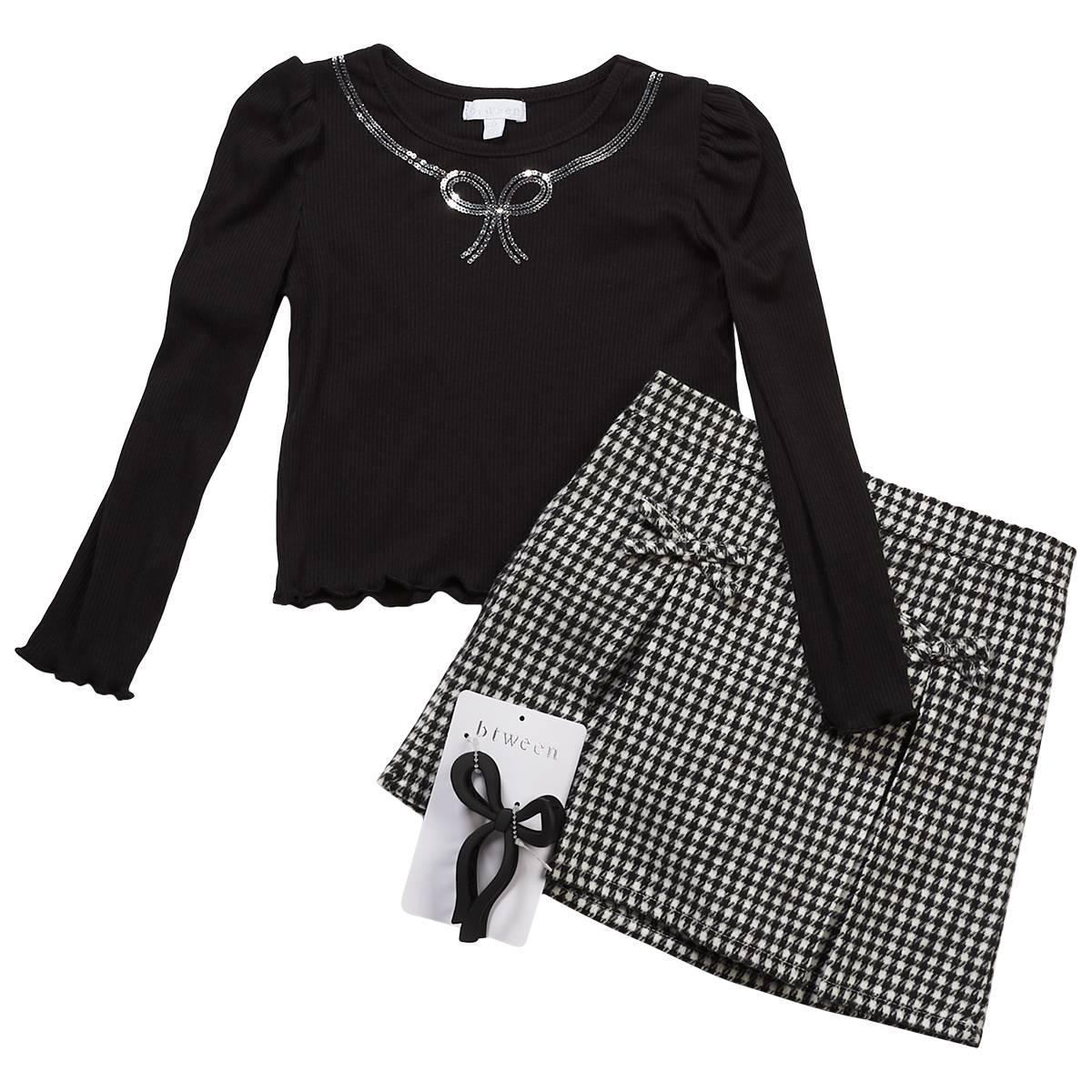 Click here for Girls (4-6x) BTween(R) Long Sleeve Rib Bow Top & P... prices
