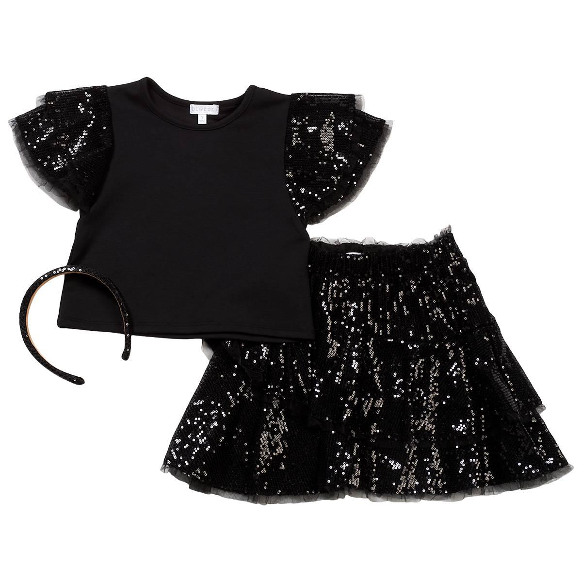 Click here for Girls (7-12) BTween(R) Sequin Flutter Sleeve Top w... prices