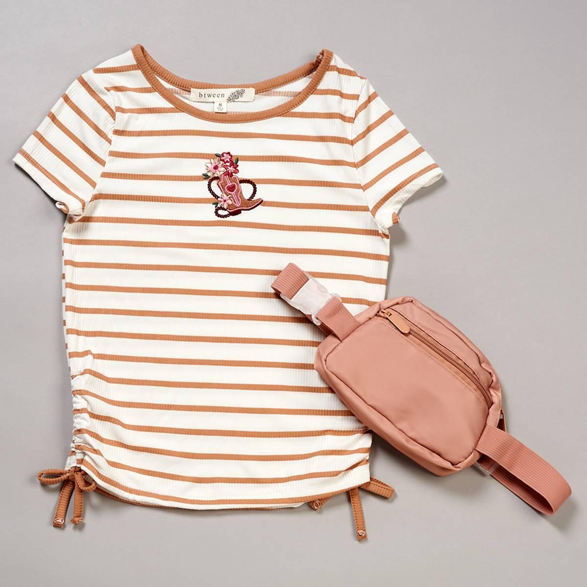 Click here for Girls (7-12) BTween(R) Short Sleeve Stripe Cowgirl... prices