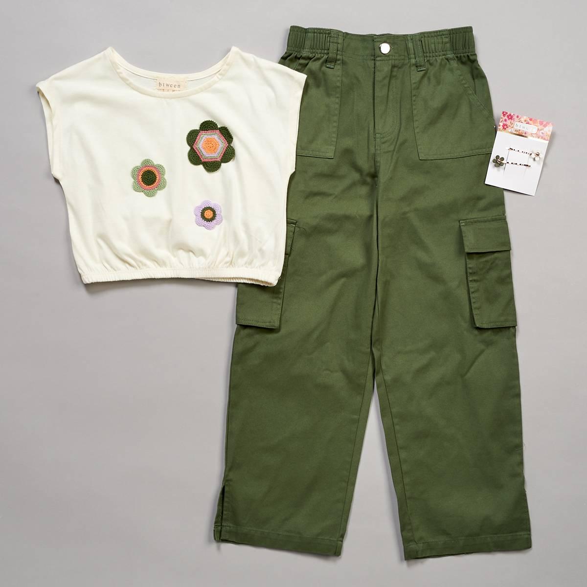 Click here for Girls (7-12) BTween(R) Crochet Flower Top & Cargo... prices