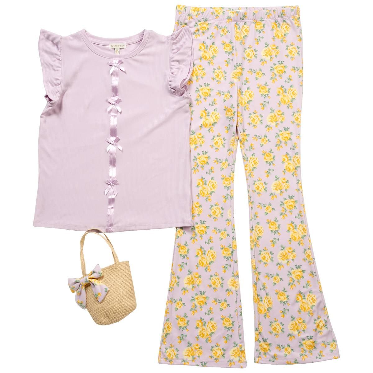Click here for Girls (7-12) BTween(R) Flutter Sleeve Top w/ Roses... prices
