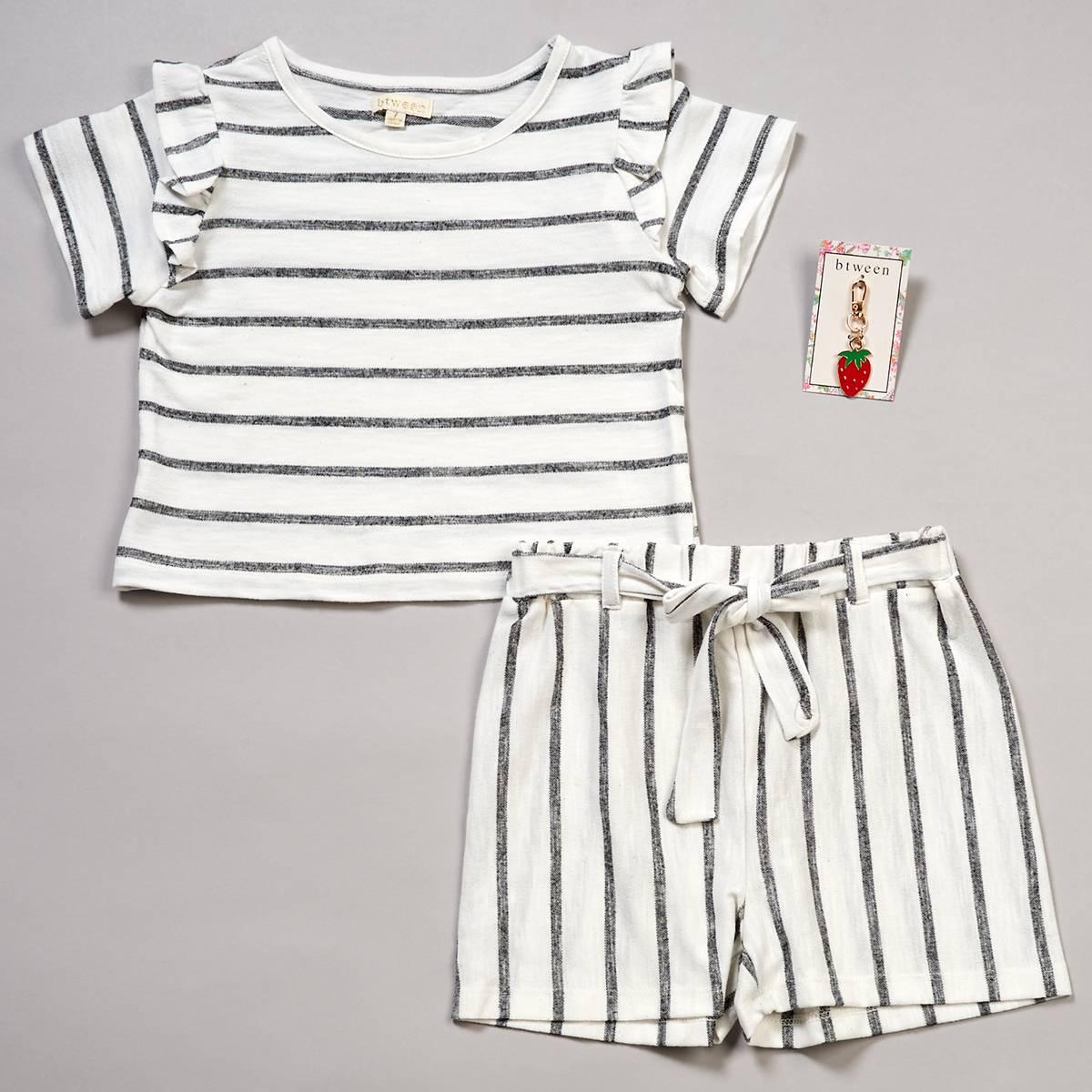 Click here for Girls (7-12) BTween(R) Striped Top with Short Set... prices