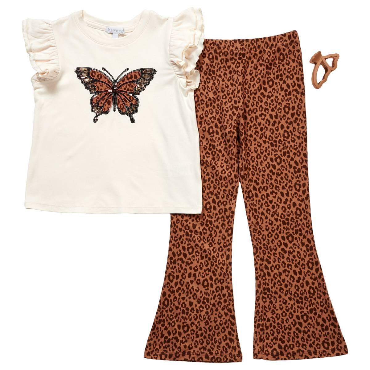 Click here for Girls (7-16) BTween(R) Leopard Butterfly Top w/ Le... prices