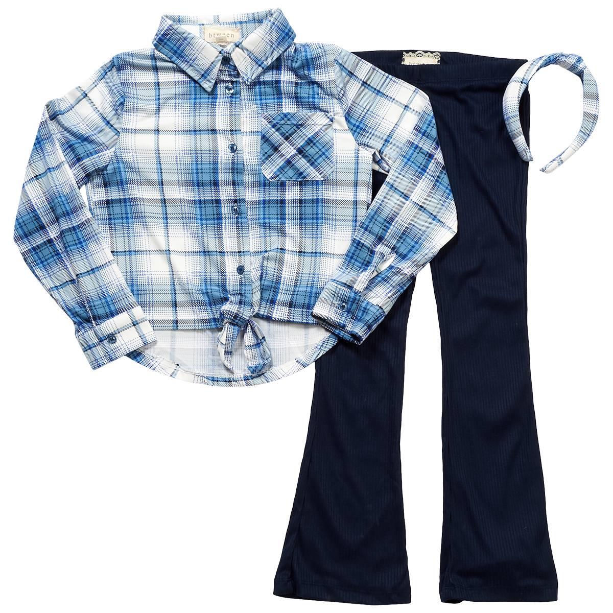 Click here for Girls (7-12) BTween(R) 3pc. Tie Front Plaid Top &... prices