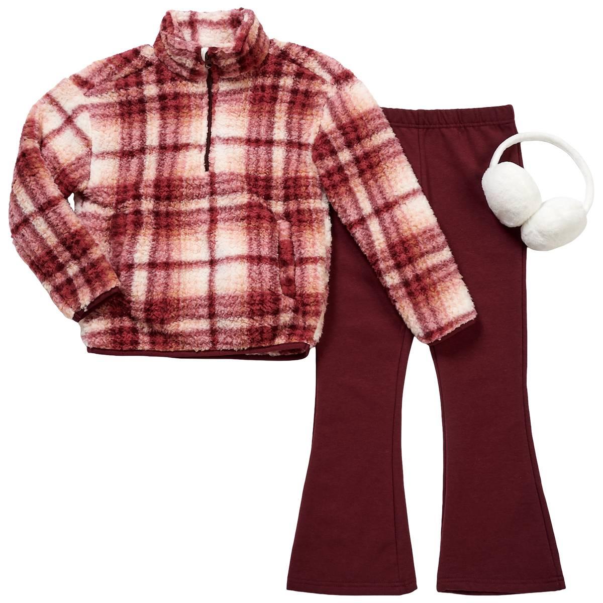 Click here for Girls (7-12) BTween Sherpa 1/4 Zip Pullover & Flar... prices