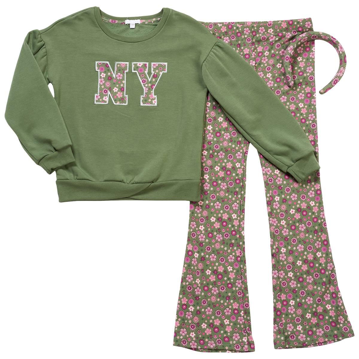 Click here for Girls (7-12) BTween(R) Floral NY Sweatshirt with R... prices