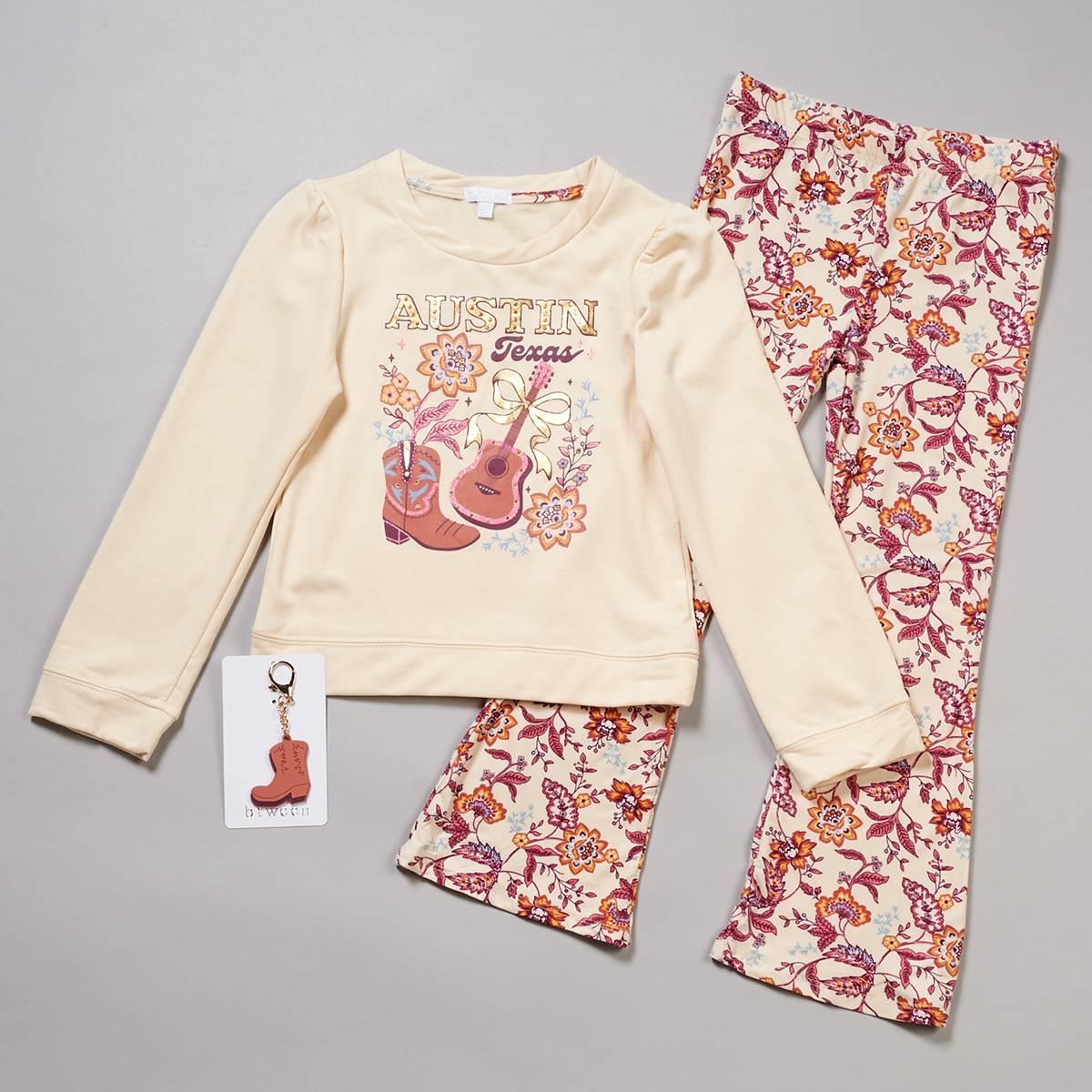 Click here for Girls (7-12) BTween(R) Texas Top & Floral Flare Le... prices