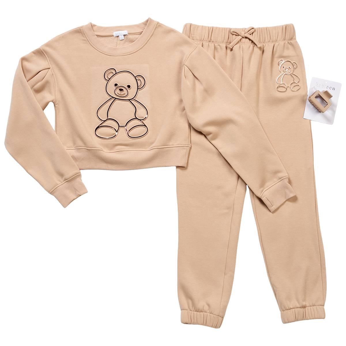 Click here for Girls (7-12) BTween(R) Foil Bear Pullover with Jog... prices
