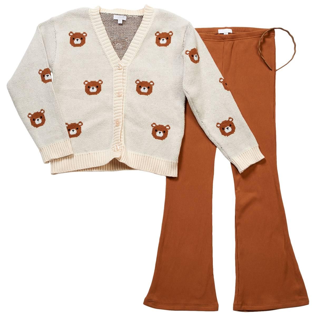 Click here for Girls (7-12) BTween(R) Bear Cardigan w/ Fleece Lin... prices