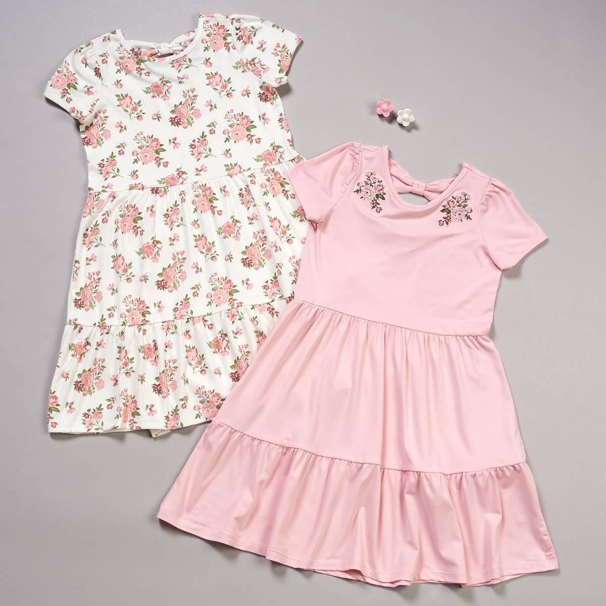 Click here for Girls (7-12) BTween(R) 2pk. Floral Short Sleeve Bo... prices