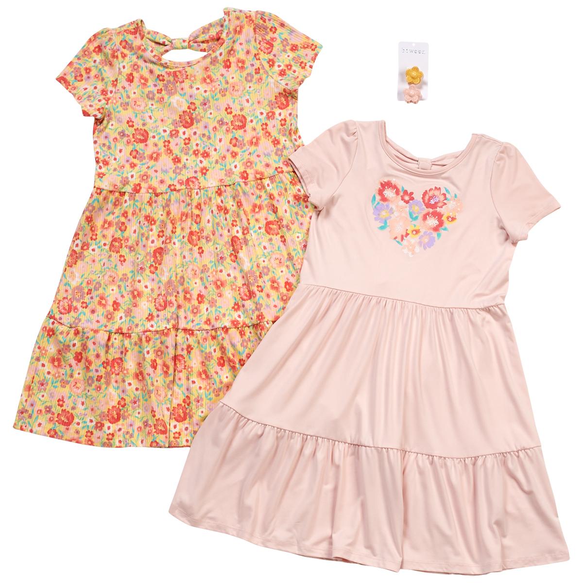Click here for Girls (7-12) BTween(R) 2pk. Floral Tiered Bow Back... prices