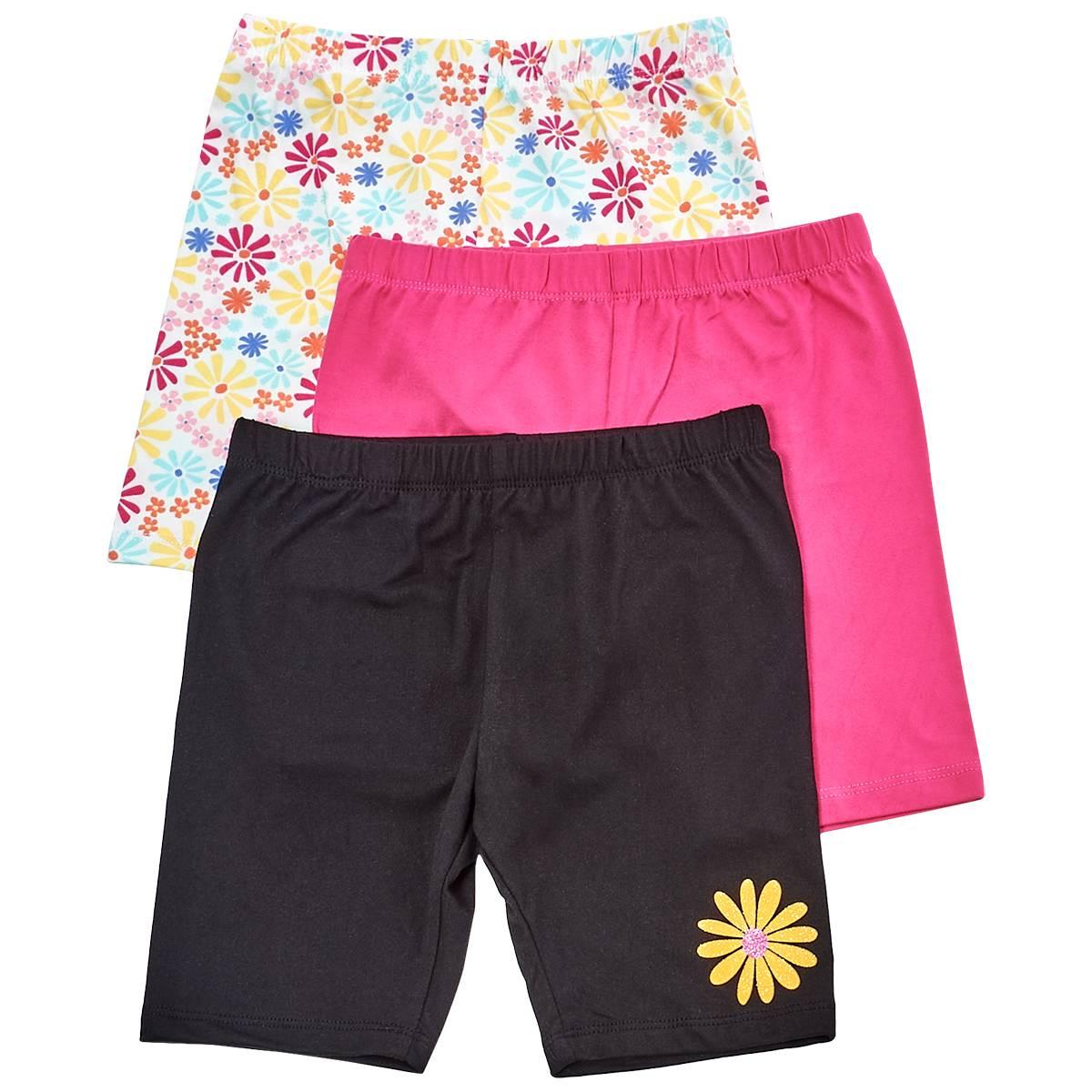 Click here for Girls (4-6x) BTween(R) 3pk. Floral/Solid Bike Shor... prices