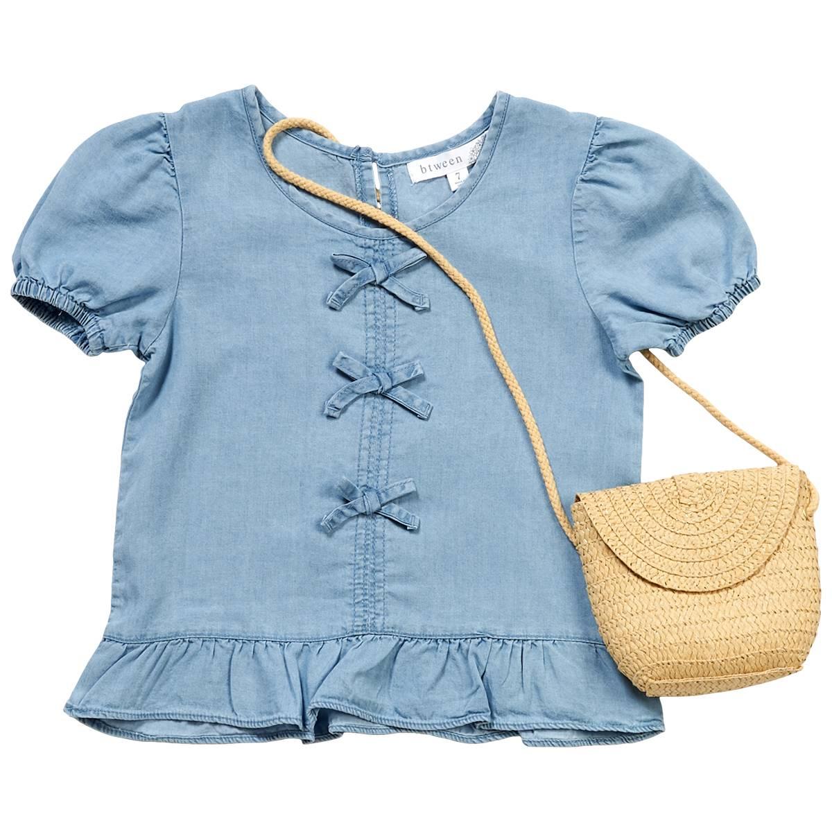 Click here for Girls (7-12) BTween(R) Puff Sleeve Bow Peplum Top... prices