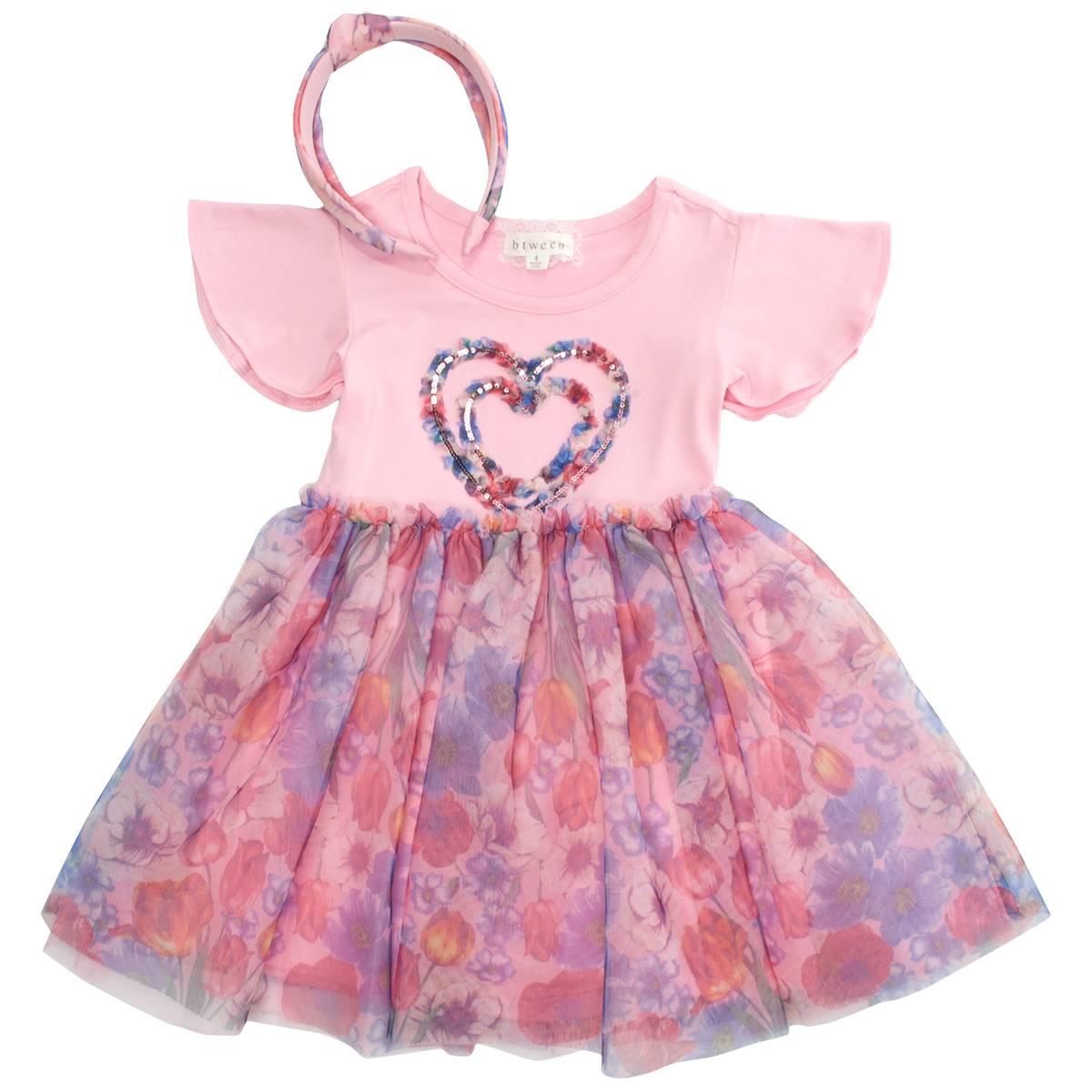 Click here for Girls (4-6x) BTween(R) Flowy Cap Sleeve Floral Hea... prices