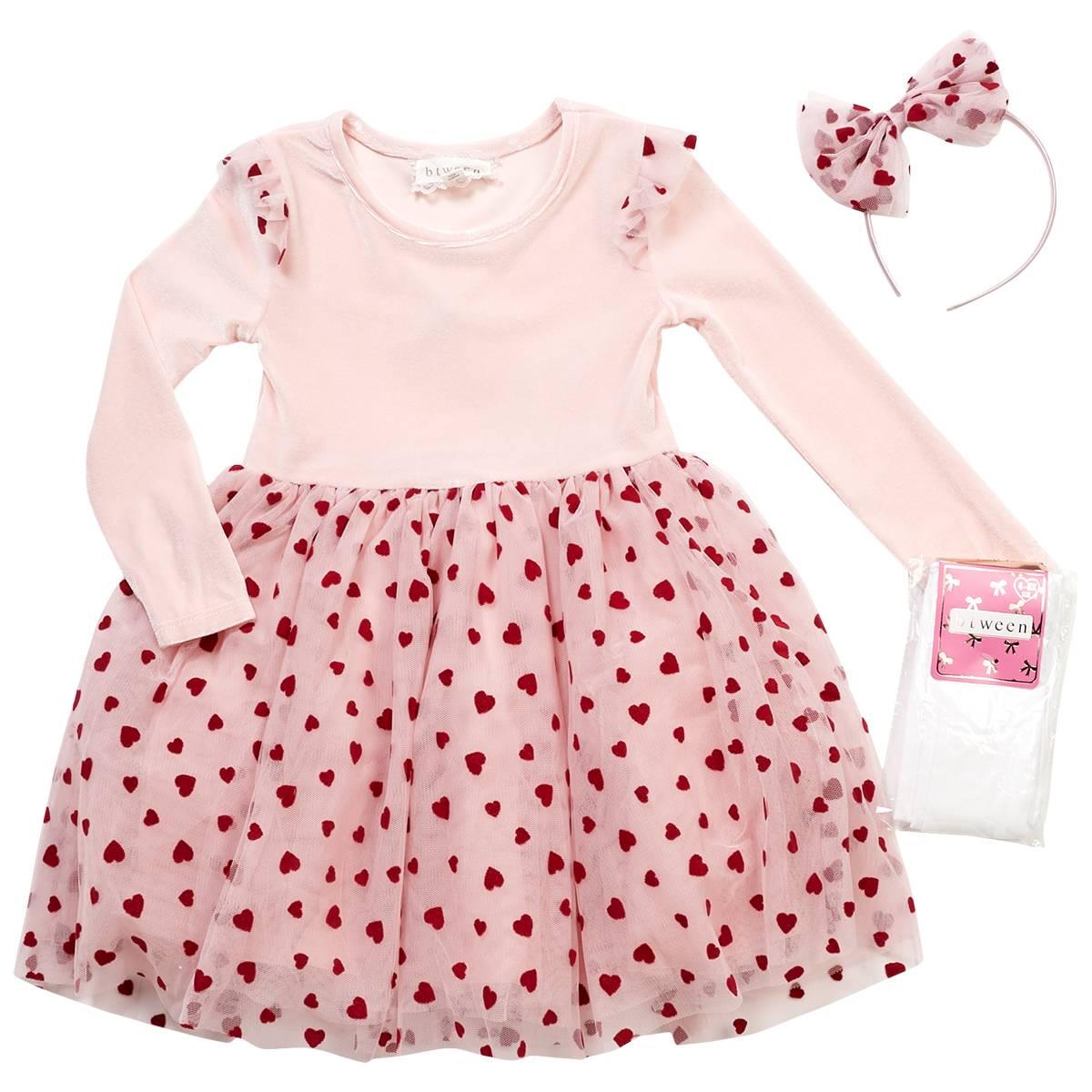 Click here for Girls (4-6x) BTween(R) Velour Flocked Heart Tutu D... prices